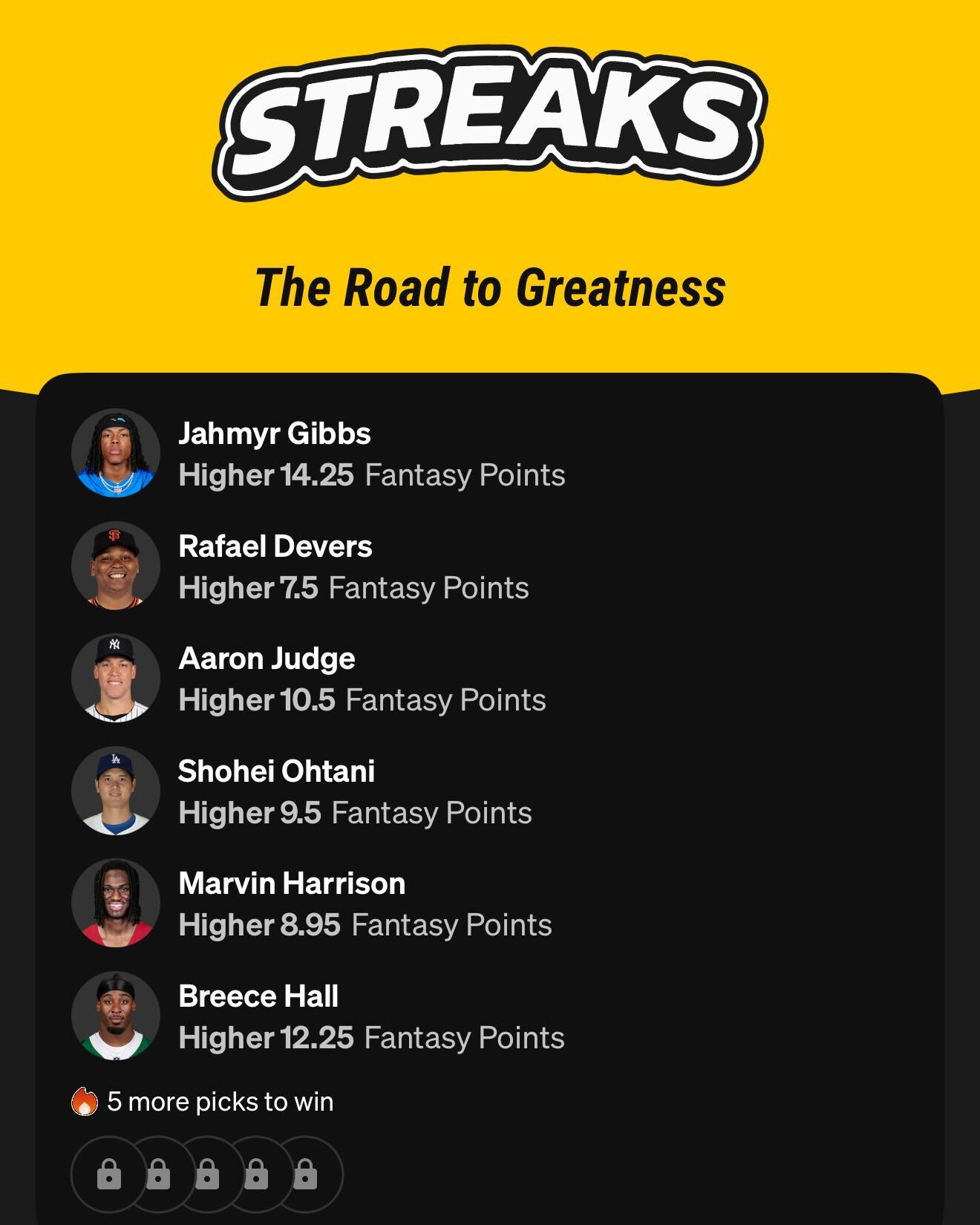 We're Going Streaking - Underdog Streaks Challenge